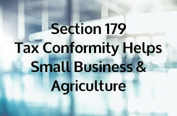 Section 179 Conformity Helps Small Business and Agriculture - CDS